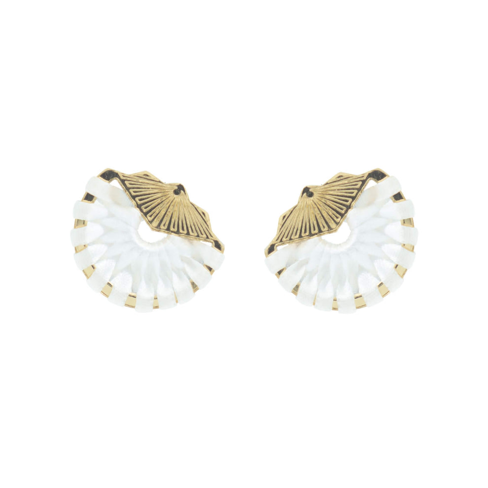 Shell bridal stud earrings – Helene Elisabeth Jewellery